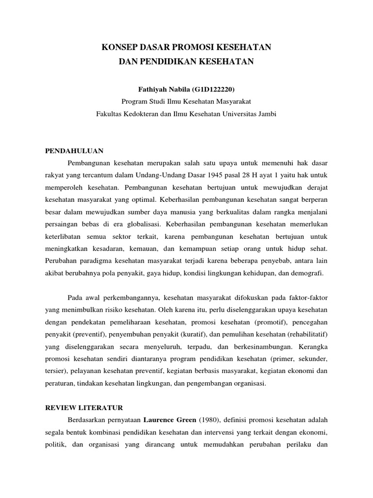 Promosi Kesehatan | PDF | Ilmu Sosial