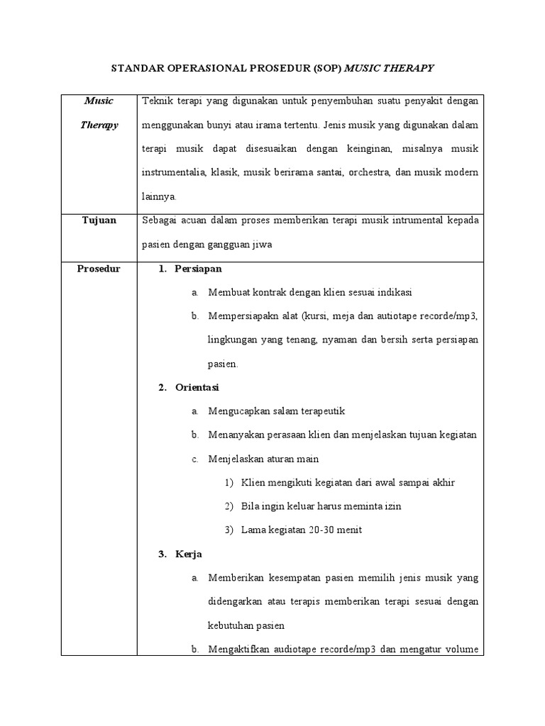 Standar Operasional Prosedur | PDF | Sains & Matematika