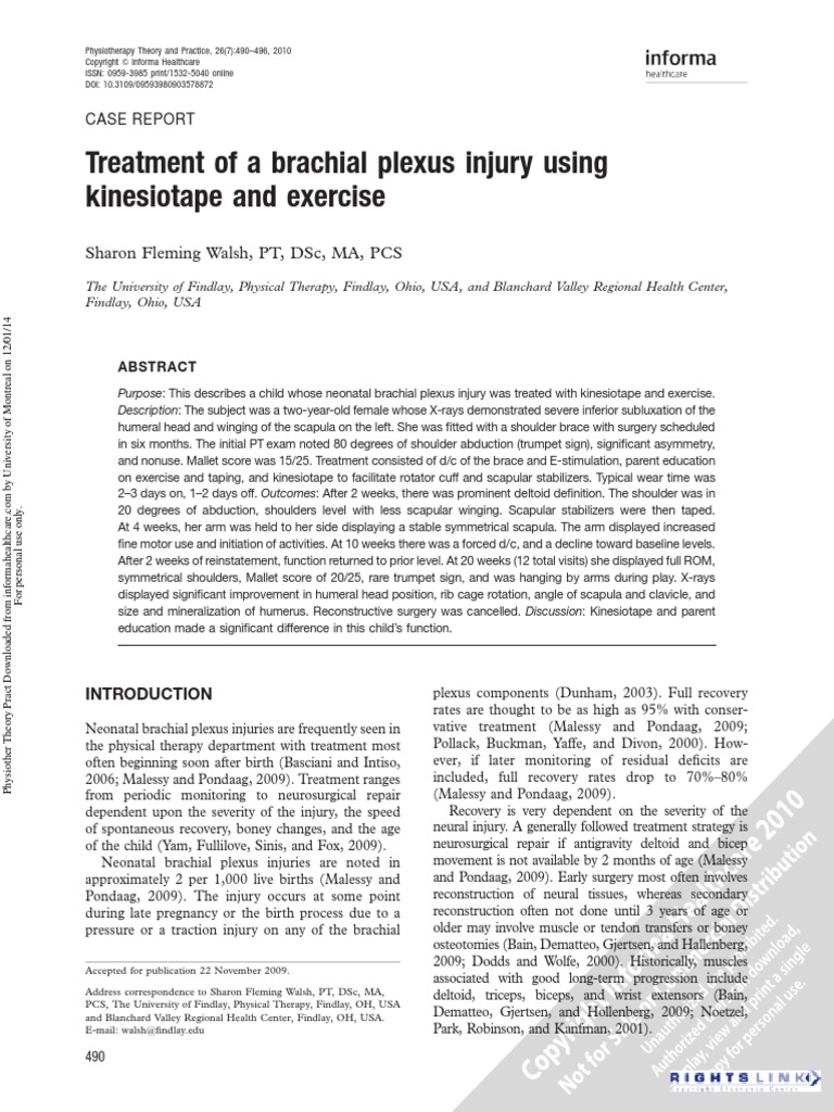 Walsh 2010 | PDF | Shoulder | Physical Therapy