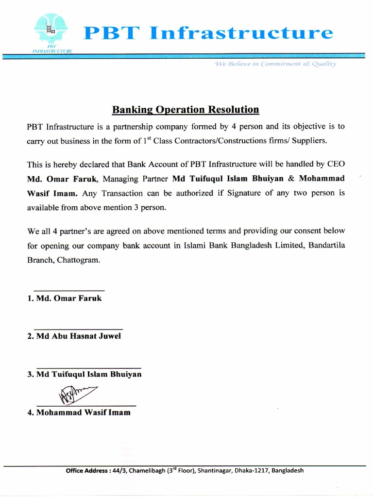 PBT Infrastructure Pad For Bank | PDF