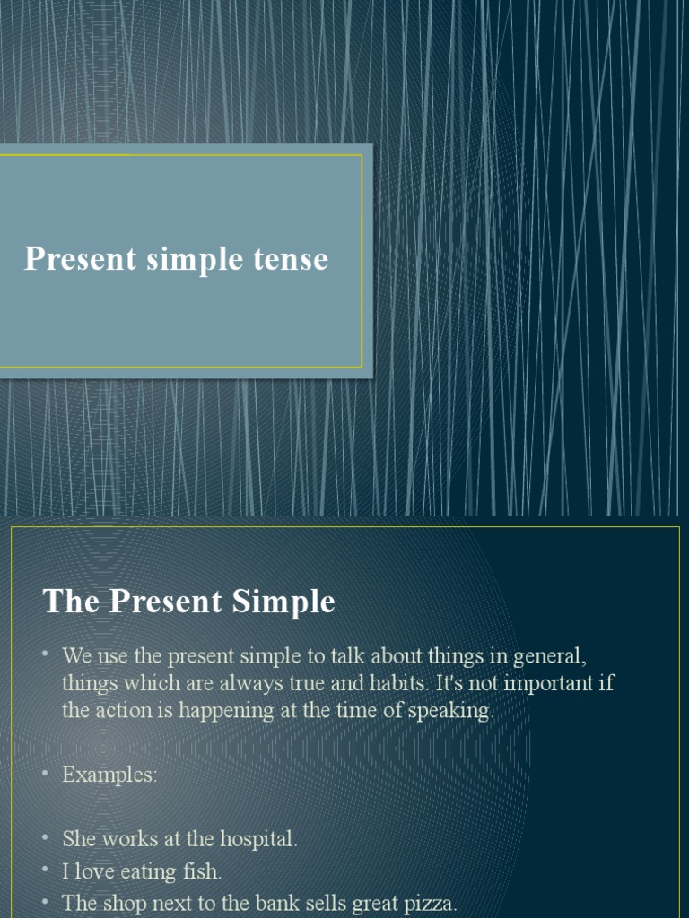 Present Simple Tense | PDF | Verb | Linguistics