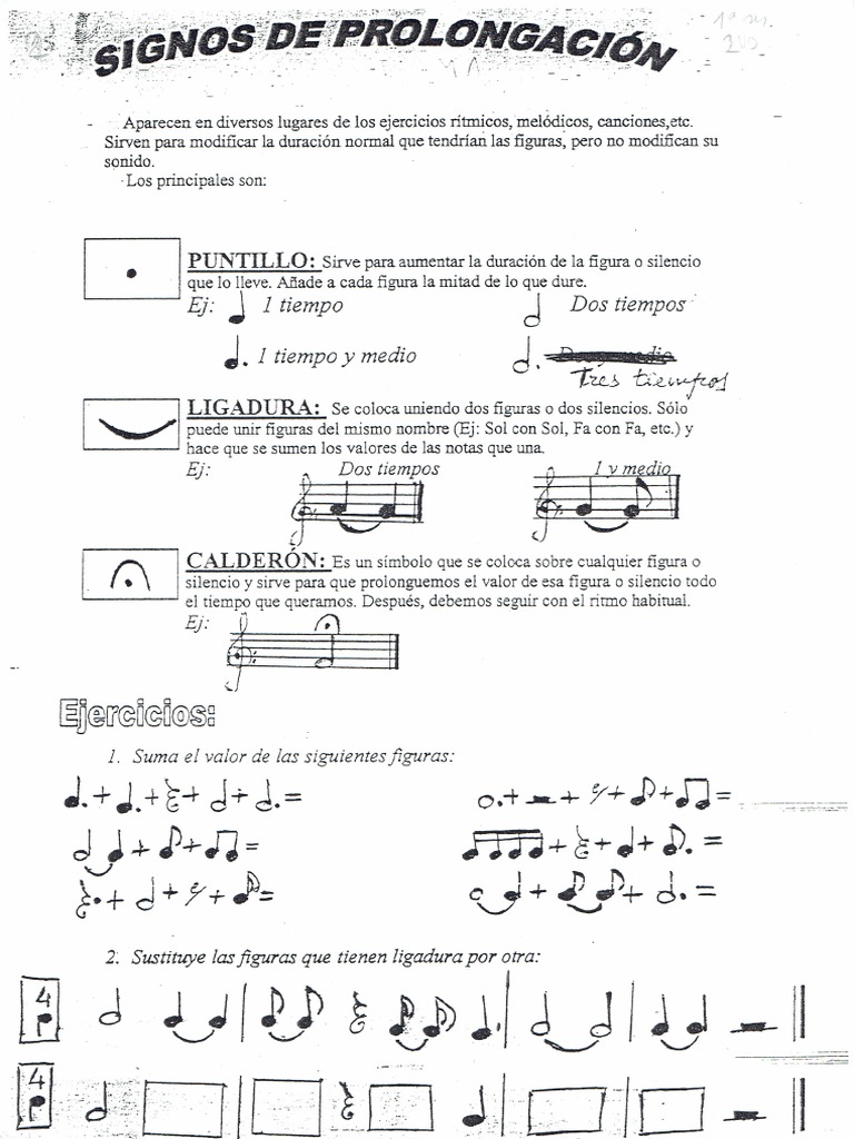Signos de prolongación | PDF