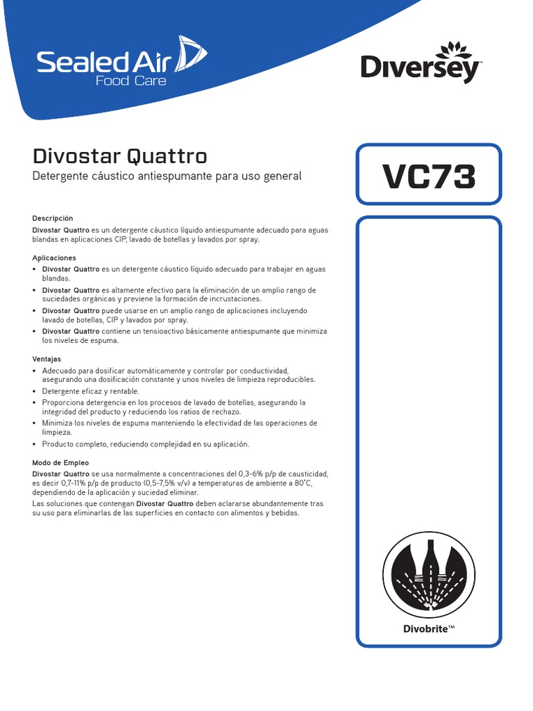 FT-Divostar Quattro | PDF | Detergente | Materiales
