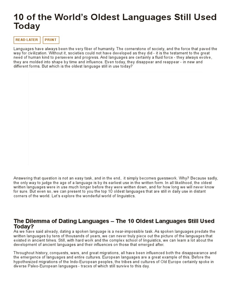 10 of The World's Oldest Languages Still Used Today - Ancient Origins ...