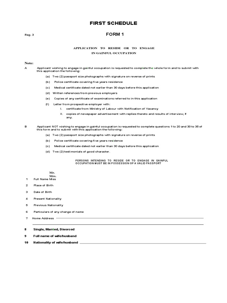 Bahamas Work Permit Application Form | PDF | Employment | Notary Public