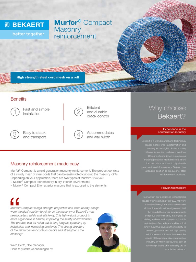 Murfor Compact Product Sheet | PDF | Masonry | Concrete