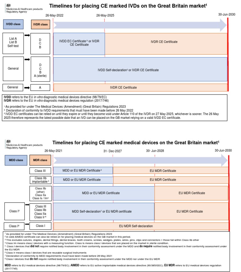 Timelines For Placing CE Marked IVDs On The Great Britain Market | PDF | Medical Device | Medicine
