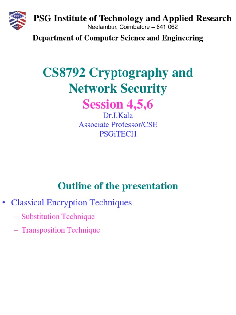 CNS-4,5,6 Session | PDF | Cryptography | Cipher