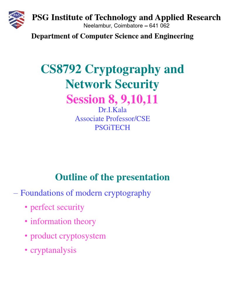 CNS-8,9,10,11 Session | PDF | Cryptography | Cryptanalysis