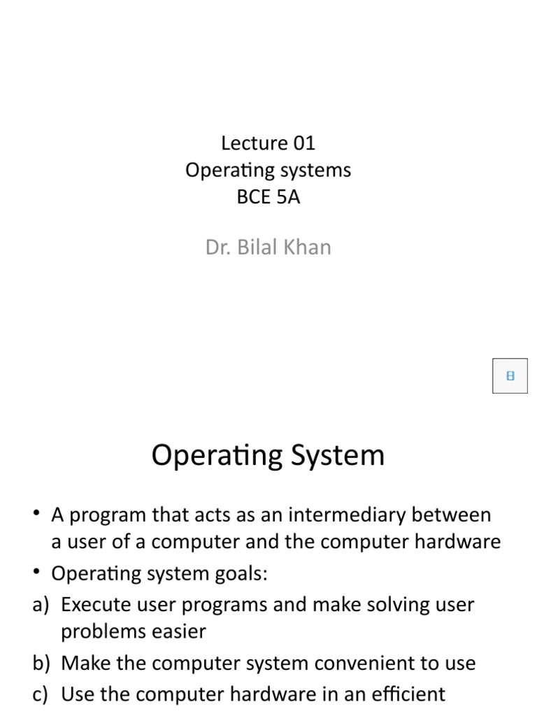 Lecture 01 Pdf Operating System Computer Program