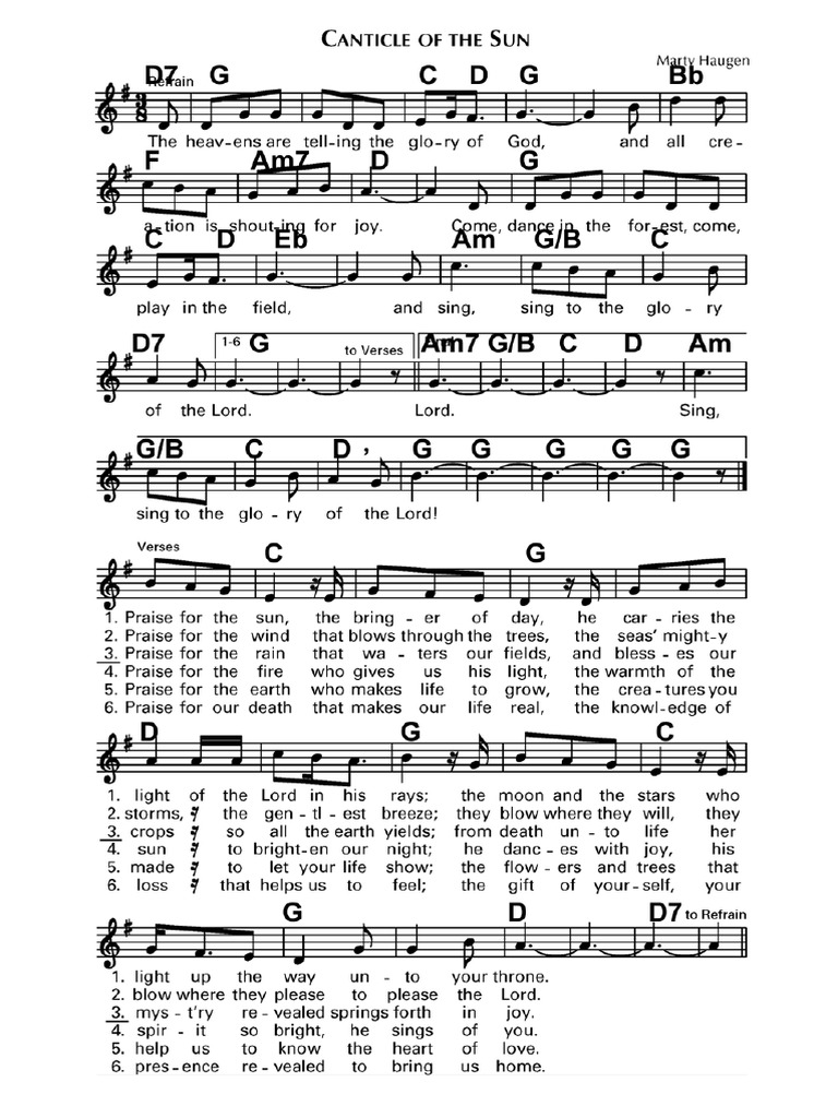 Canticle of The Sun | PDF