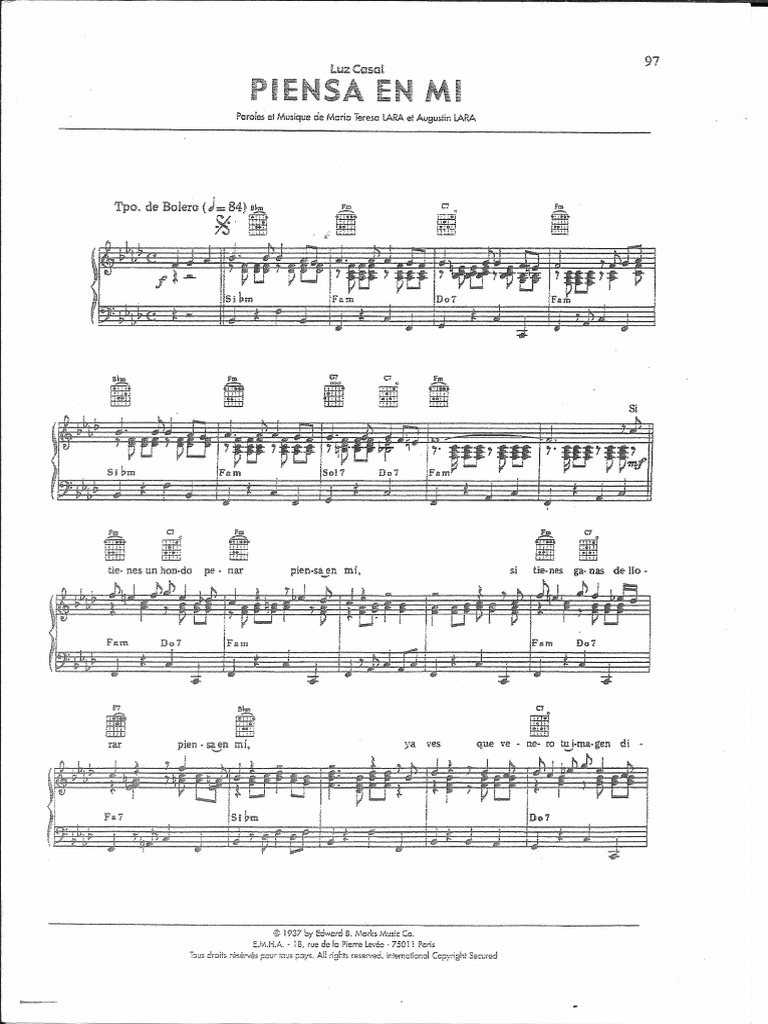 Piensa En Mi Pdf