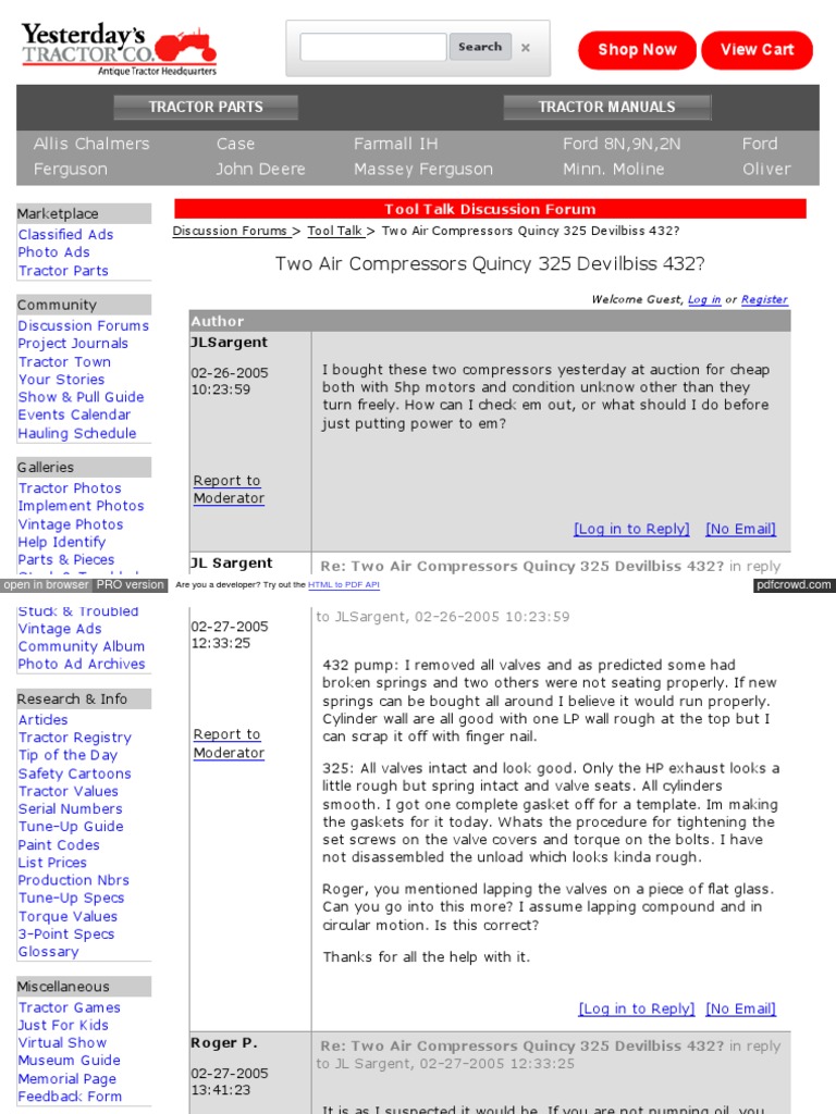 WWW Yesterdaystractors Com Cgi Bin Viewit Cgi BD Toolt TH 14 | PDF | Valve | Pump