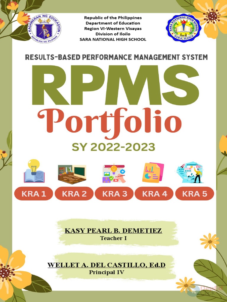 E Rpms Portfolio Design 2 Depedclick | PDF | Learning | Curriculum
