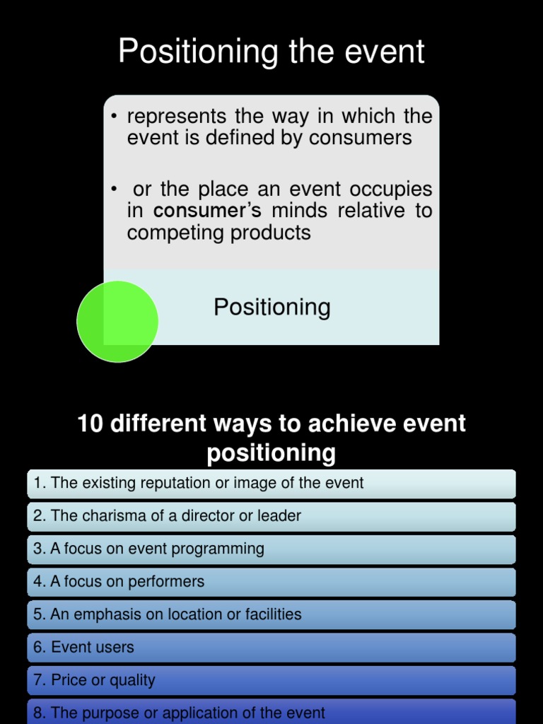 Positioning The Event | PDF | Marketing | Product (Business)