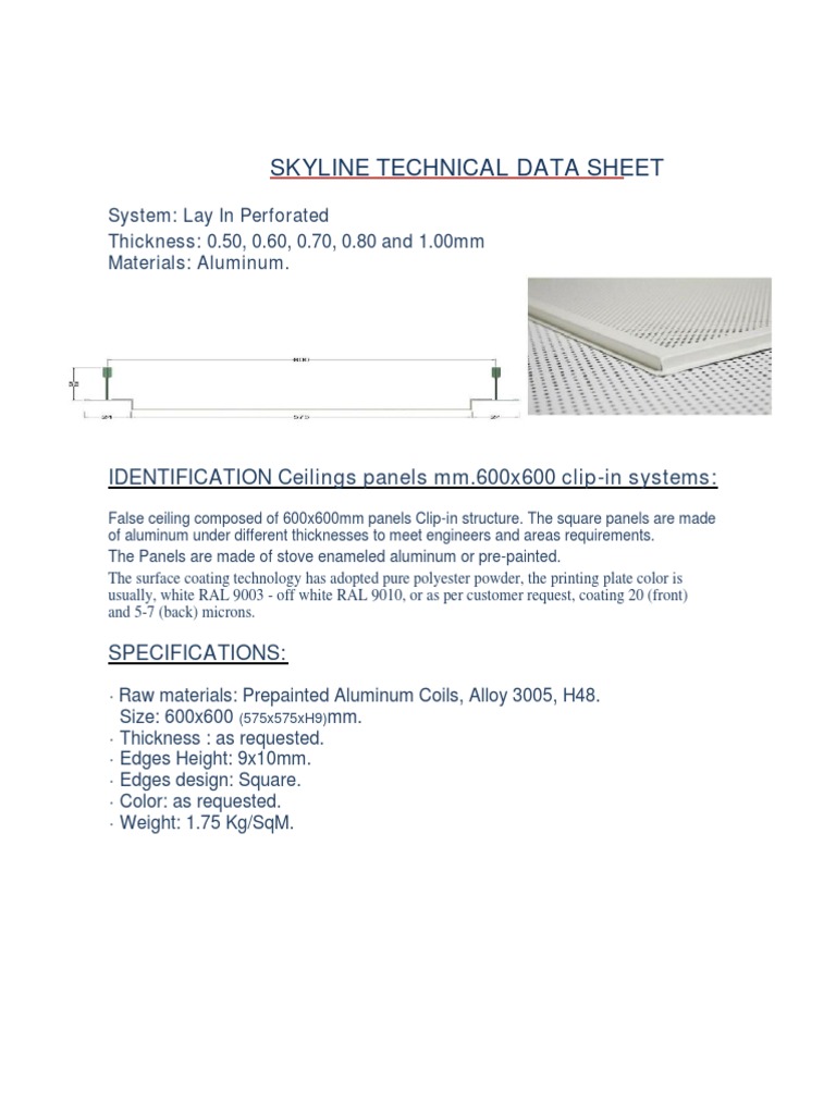 LAY IN PERFORATED Tile | PDF