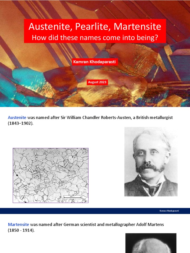 Origins of Metallurgical Terms | PDF | Applied And Interdisciplinary ...