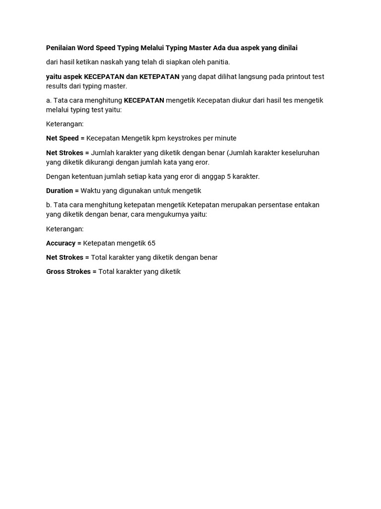 Word Speed Typing | PDF