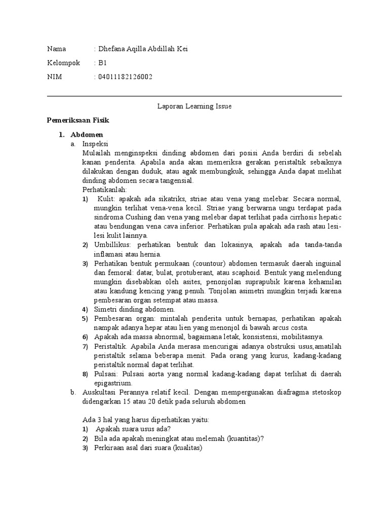 Laporan LI Blok 16 Skenario B Dhefana Aqilla Abdilla Kei | PDF