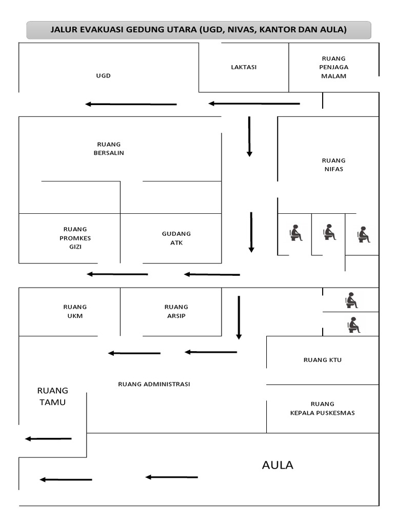 Peta Jalur Evakuasi Gedung Baru | PDF