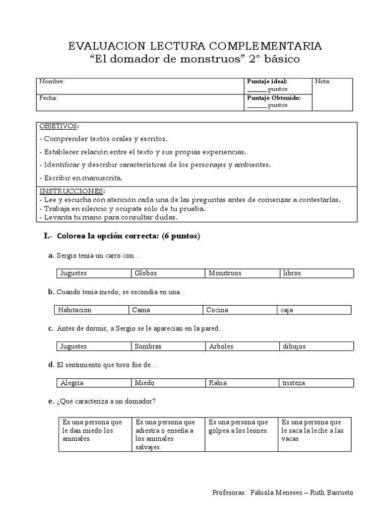 LECT.COMP.ABRIL.2°DOMADOR_DE_MONSTRUOS | PDF