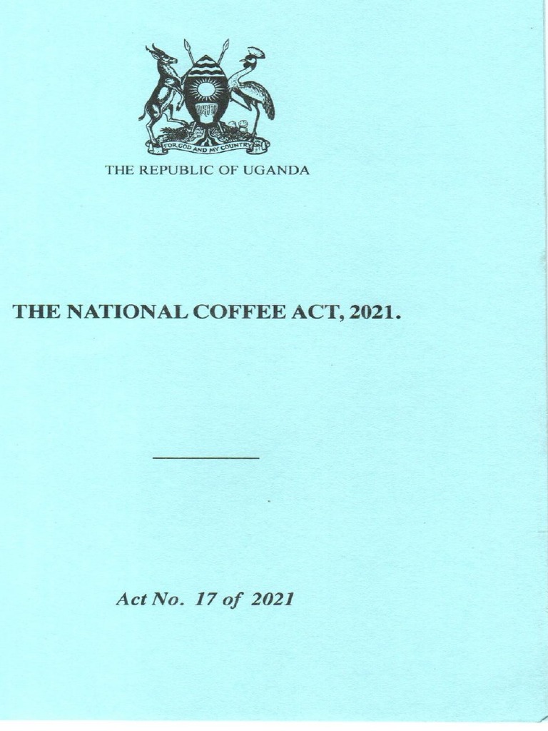 Uganda, National Coffee Act 2021 | PDF