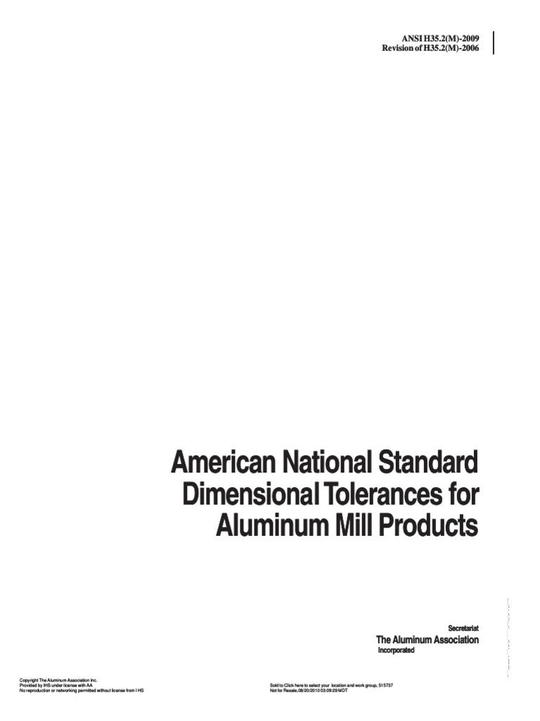 Ansi H35.2 | PDF