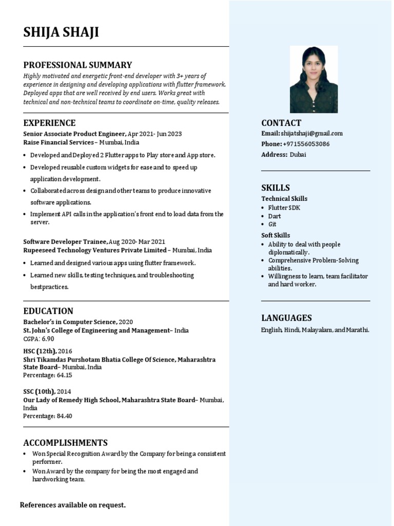 Resume - Shija Shaji | PDF | Application Software | Computing
