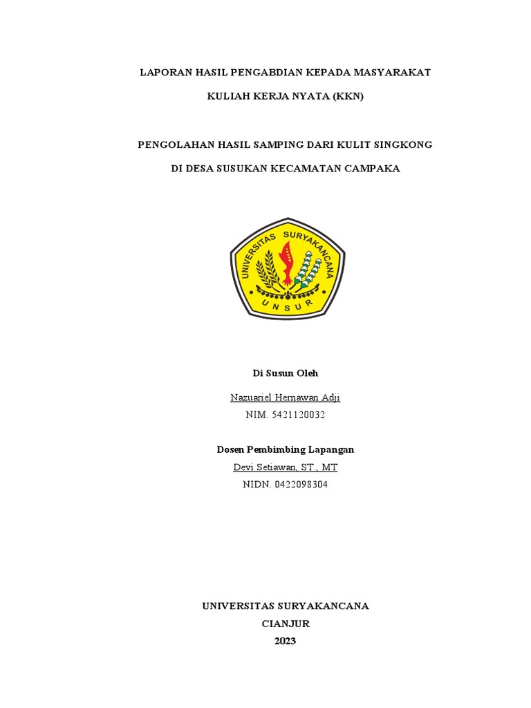 Pengolahan Hasil Samping Dari Kulit Singkong | PDF