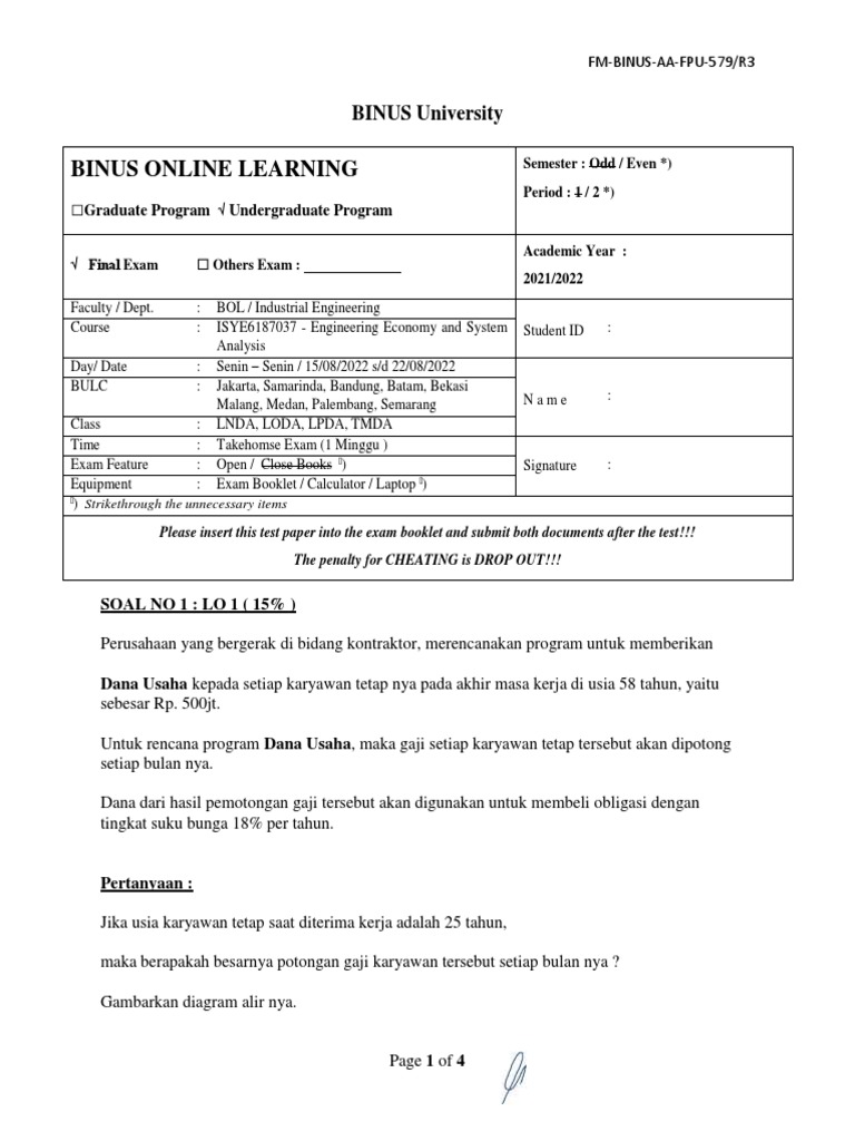 Binus Online Learning | PDF