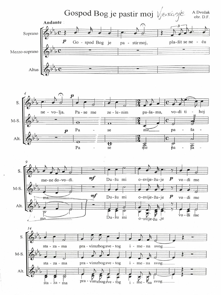 Gospodin Je Pastir Moj | PDF