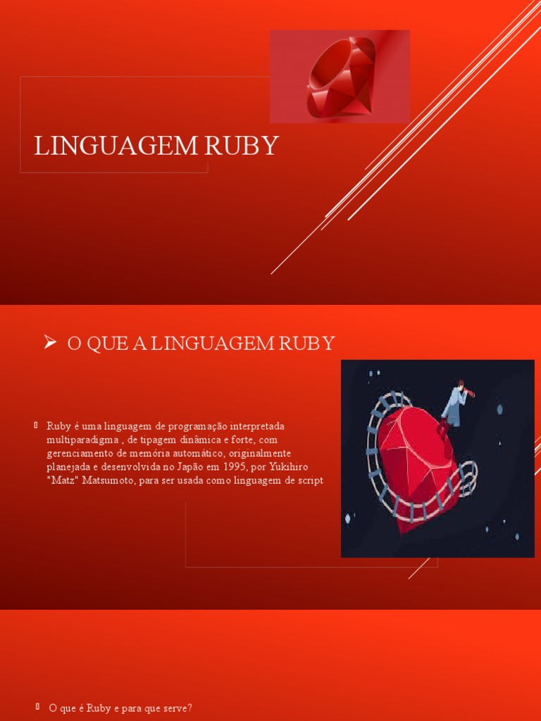 Linguagem Ruby | PDF | Ruby (linguagem de programação) | Linguagem de ...
