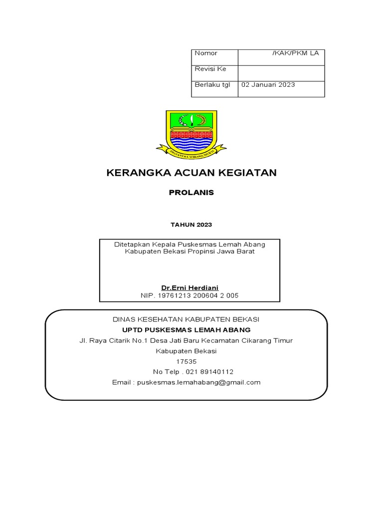 KAK Prolanis 2023 | PDF | Pengembangan Diri | Kesehatan Holistik