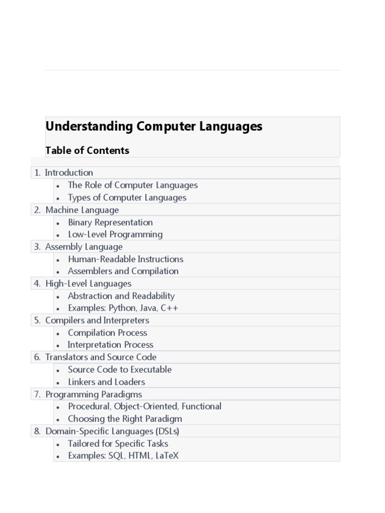 Understanding Computer Languages | PDF | Programming Language ... Understanding Computer Languages | PDF | Programming Language ...