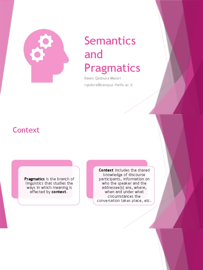 Semantics & Pragmatics Overview | PDF | Linguistics | Lexical Semantics
