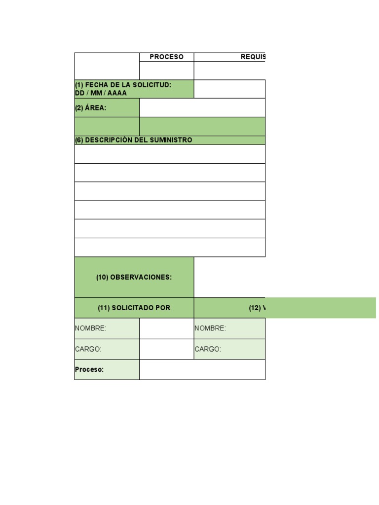 Formato de Requisicion de Compra | Descargar gratis PDF | Informática