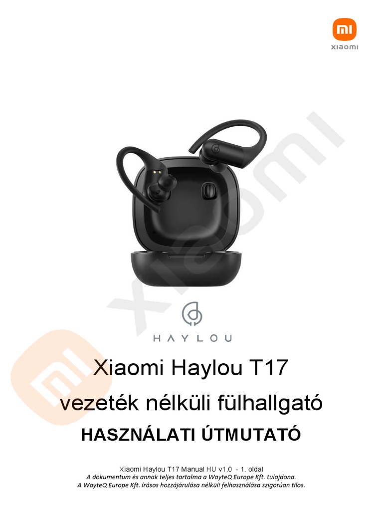 Xiaomi Haylou t17 Manual Hu | PDF