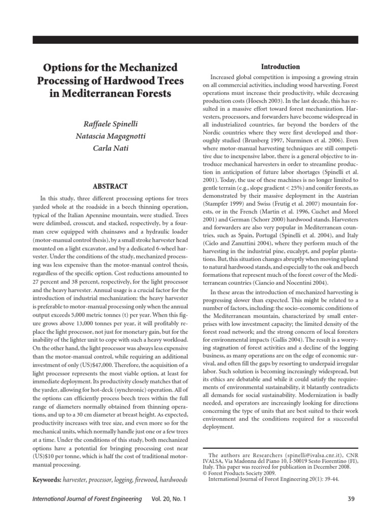 International Journal of Forest Engineering | PDF
