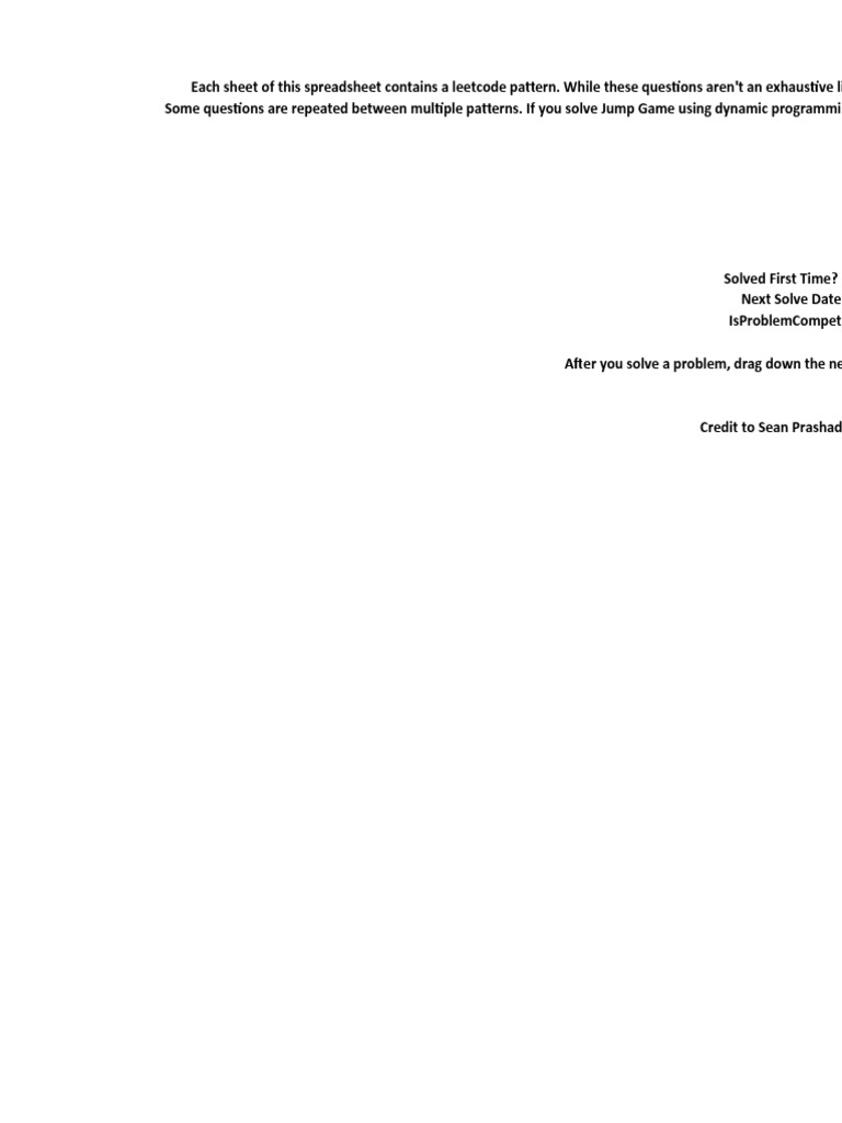 Leetcode Solution Tracker Sheet | PDF | Theoretical Computer Science ... Leetcode Solution Tracker Sheet | PDF | Theoretical Computer Science ...