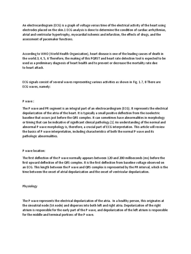 PQRST Waves | PDF