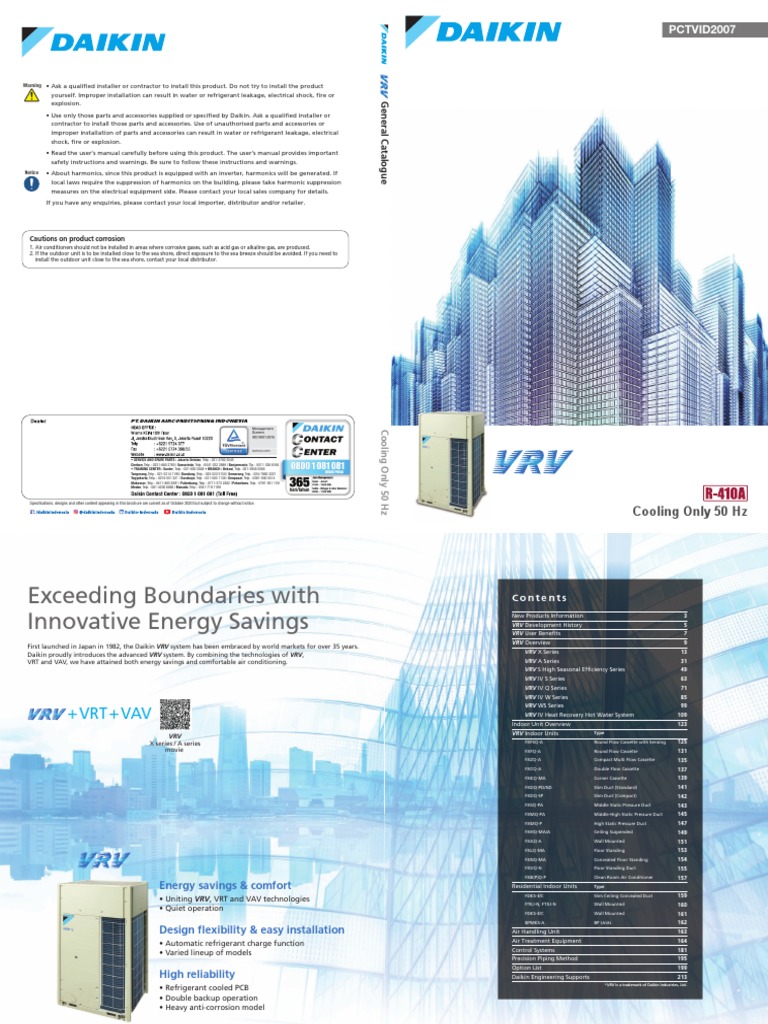 VRV-General-Catalogue-PCTVID2007 (Proyek Jawa 9&10 Coal Fired Steam Power Plant) | Download Free ...