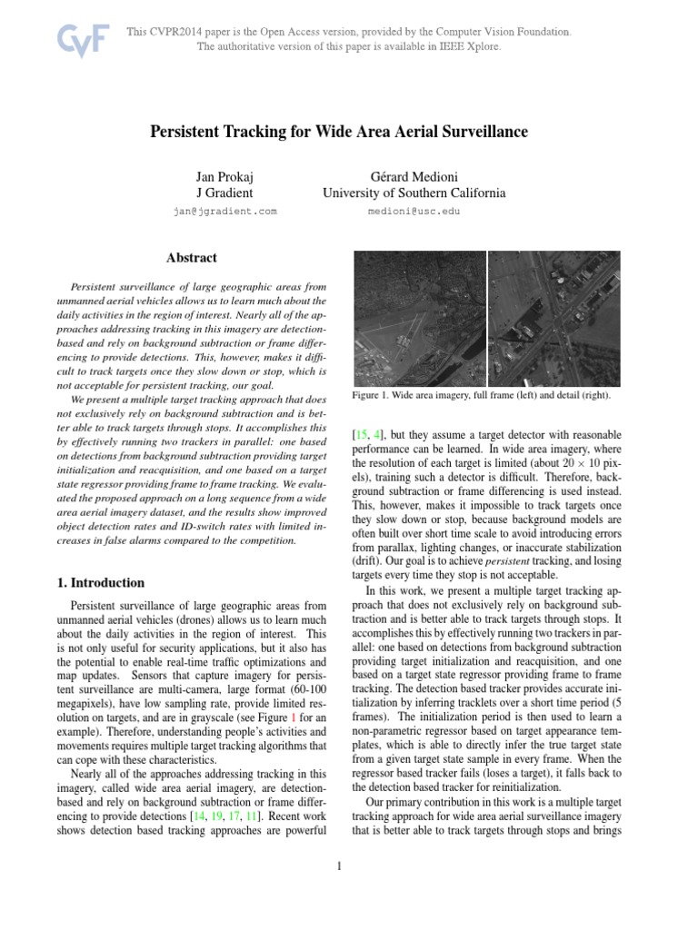 Prokaj Persistent Tracking For 2014 CVPR Paper | PDF | Regression ...