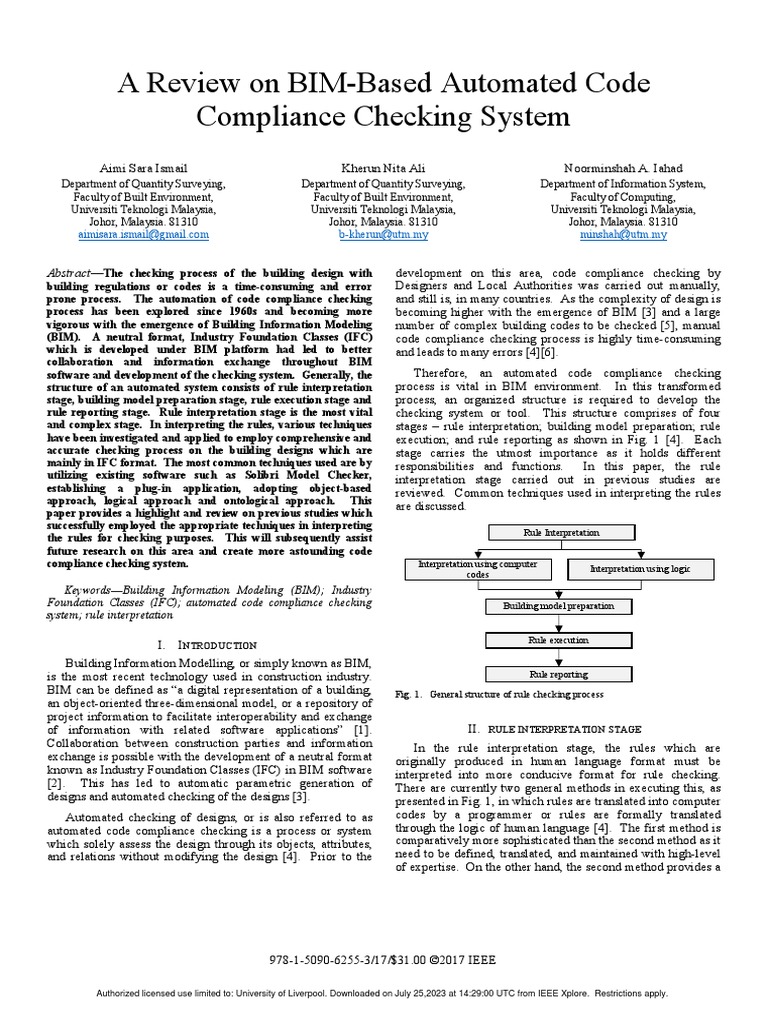 A Review On BIM-based Automated Code Compliance Checking System | PDF | Resource Description ...