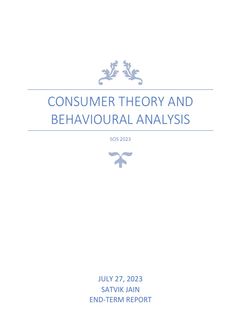 Consumer Theory Volume 2 | PDF | Data Analysis | Analytics