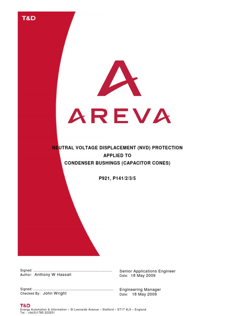 NVD Protection for Capacitor Bushings | PDF | Capacitor | Relay