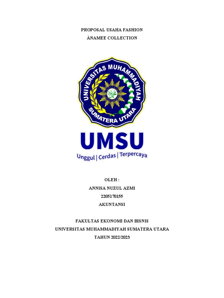Proposal Usaha Fashion Ànamee Collection | PDF