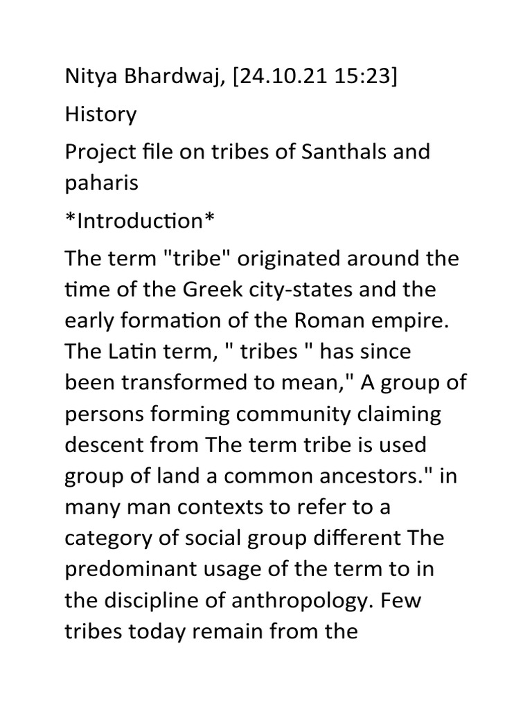 Nitya Bhardwaj | PDF | Tribe