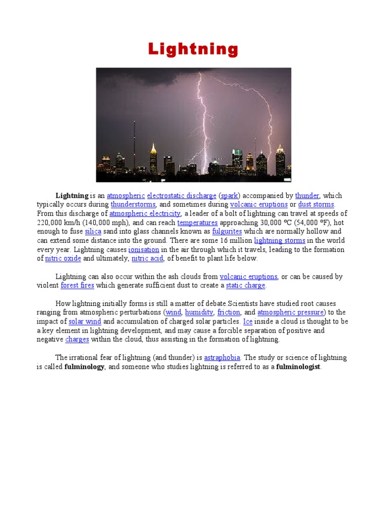 Lightning | PDF | Lightning | Meteorological Phenomena