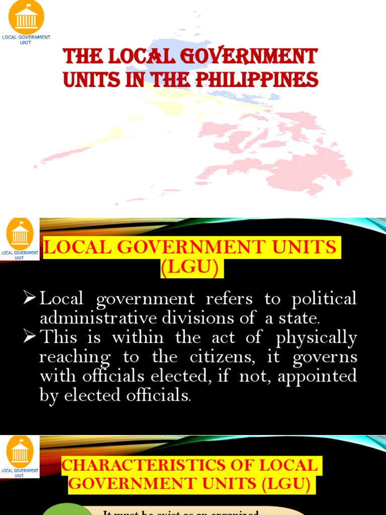 Overview of Local Government Units in the Philippines | PDF ...