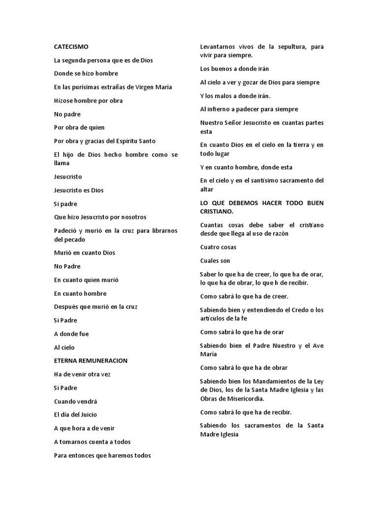 CATECISMO | PDF | eucaristía | María, madre de Jesús